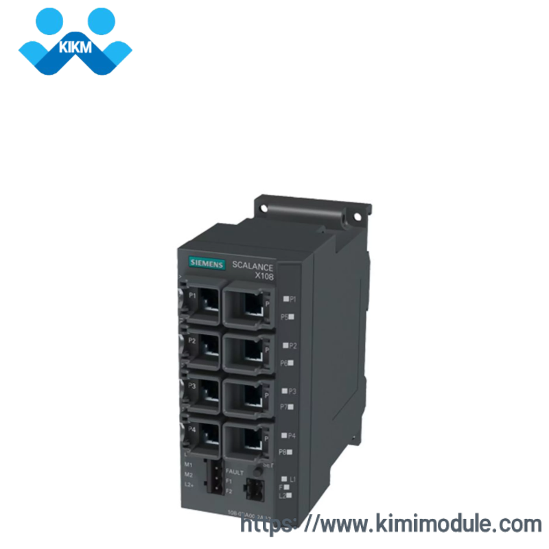SIEMENS SCALANCE X108, 6GK5108-0BA00-2AA3, Industrial Ethernet Switch ...