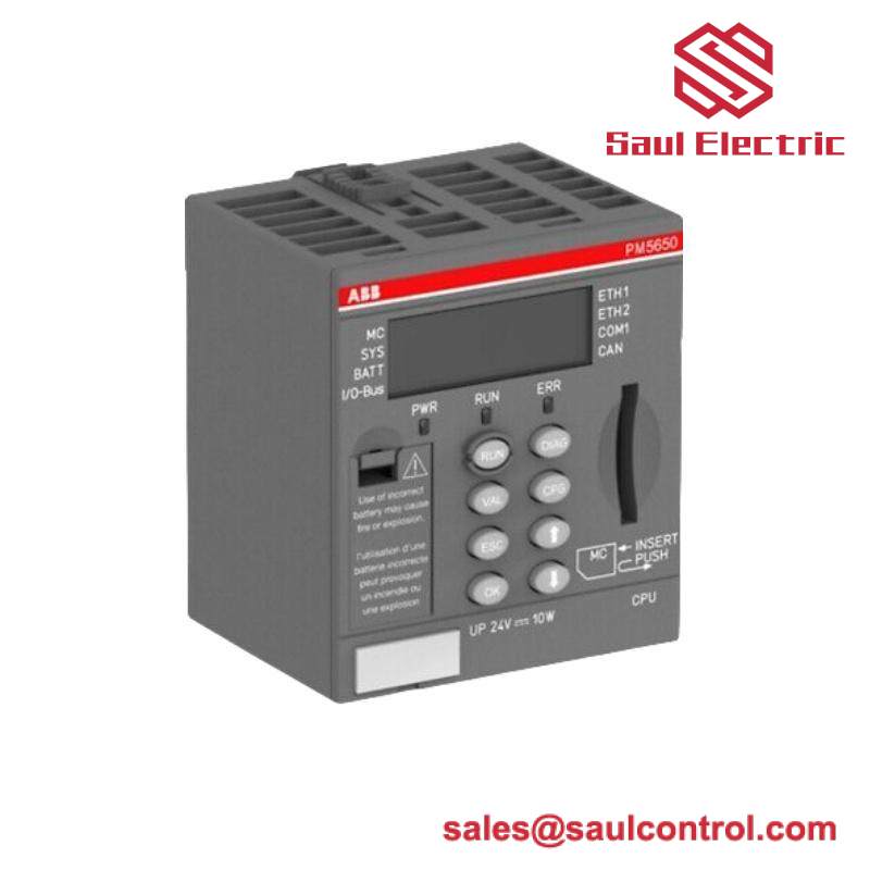 ABB PM5650-2ETH Central Processing Unit Module: Advanced Control ...