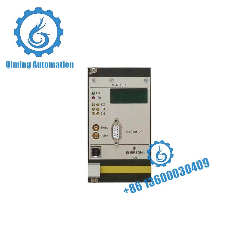 EMERSON A6370D Overspeed Protection Monitor: Advanced Monitoring ...